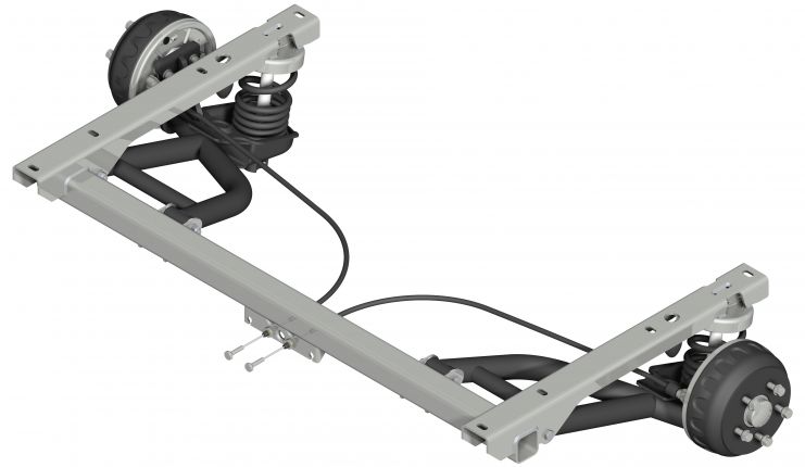 Essieu, essieu freiné, essieu de remorque, épine dorsale, essieu rigide ...